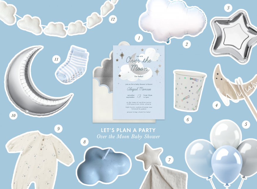 Let’s Plan a Party: Over the Moon Baby Shower - STATIONERS