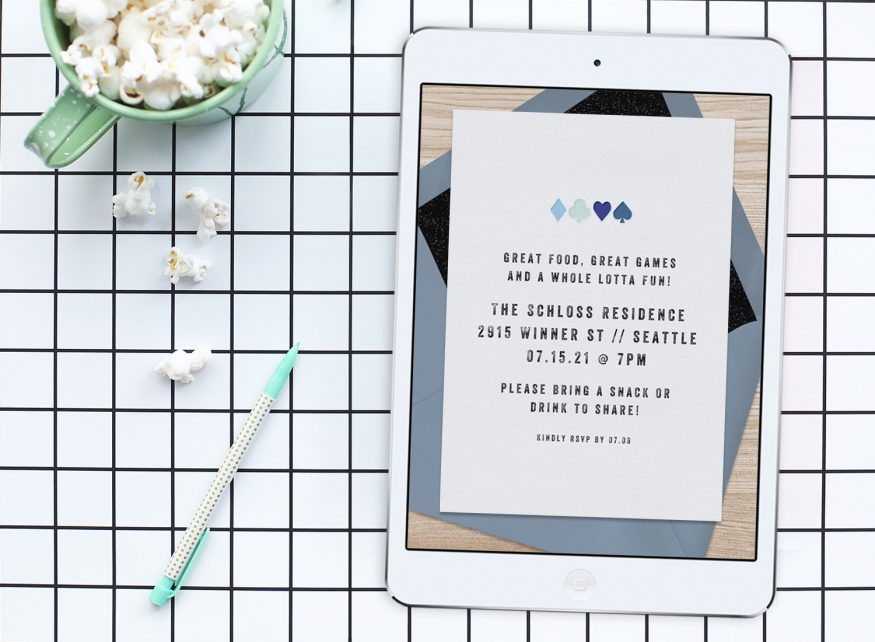 Family Game Night Invitation Wording