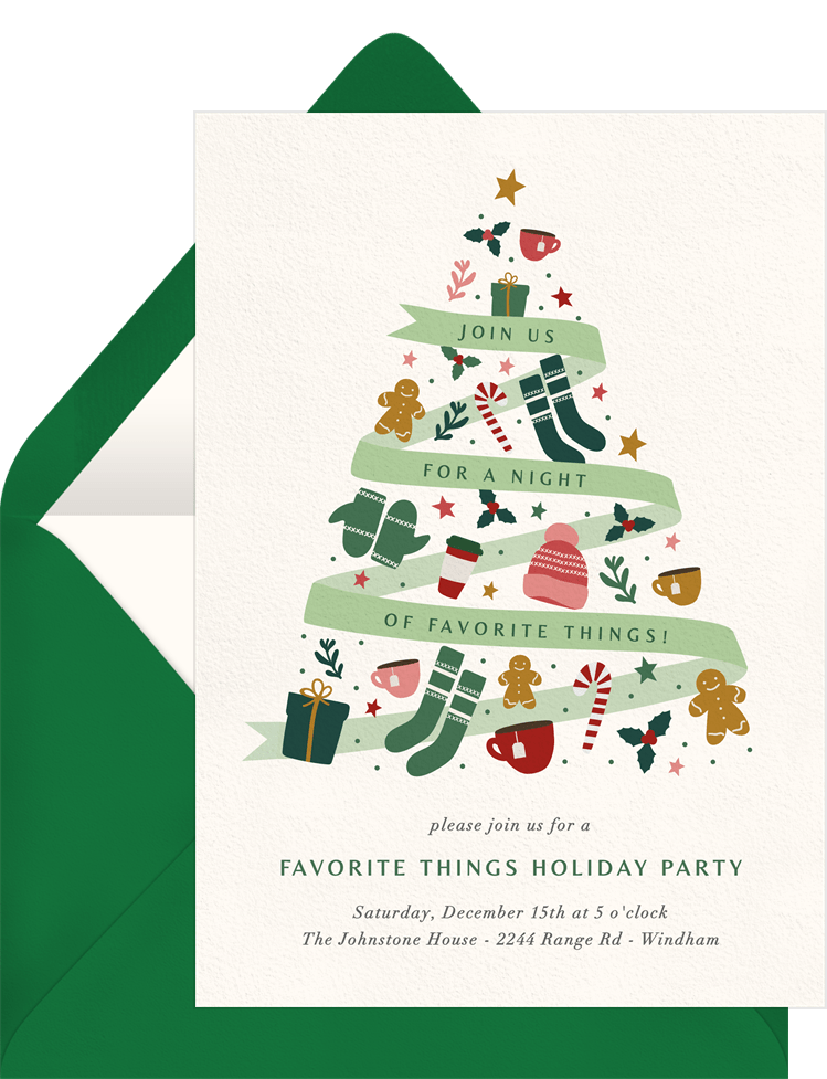 Favorite Things Invitations | Greenvelope.com