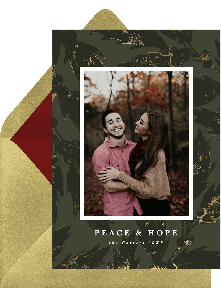 Holly Frame Cards | Greenvelope.com