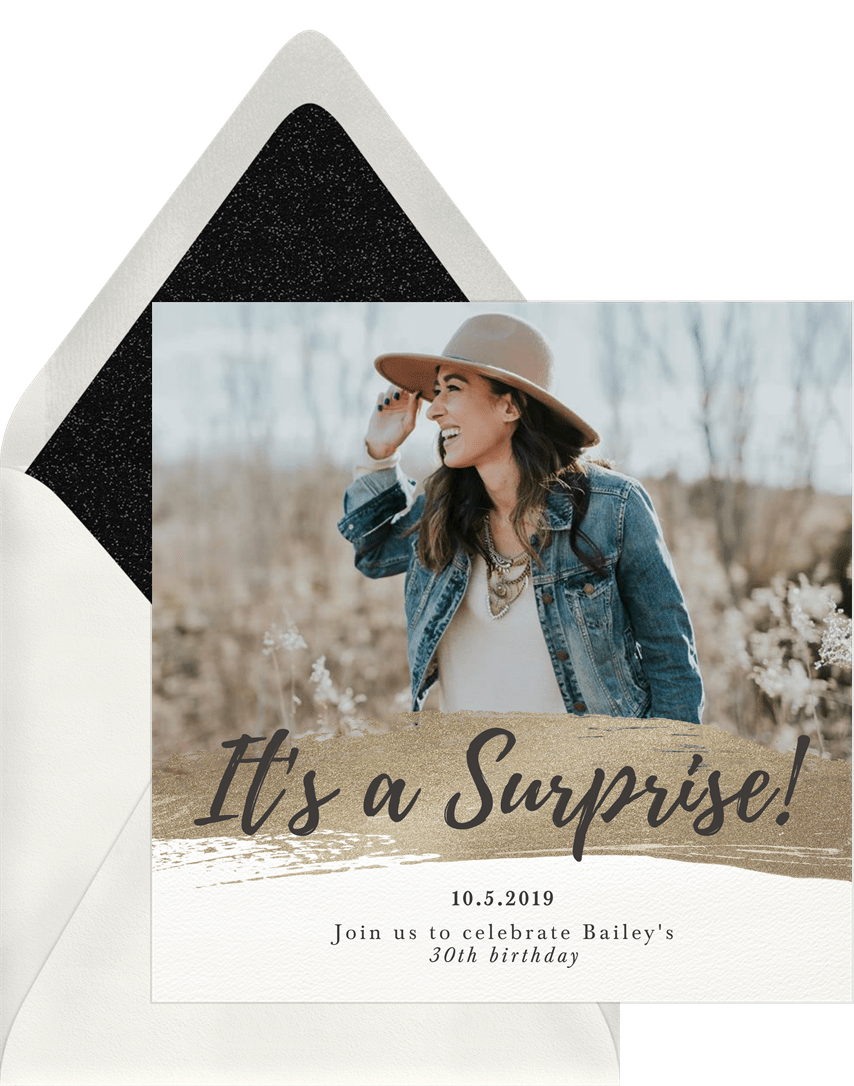 It's A Surprise! Invitations | Greenvelope.com