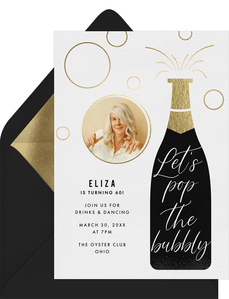 Let's Pop The Bubbly Invitations | Greenvelope.com