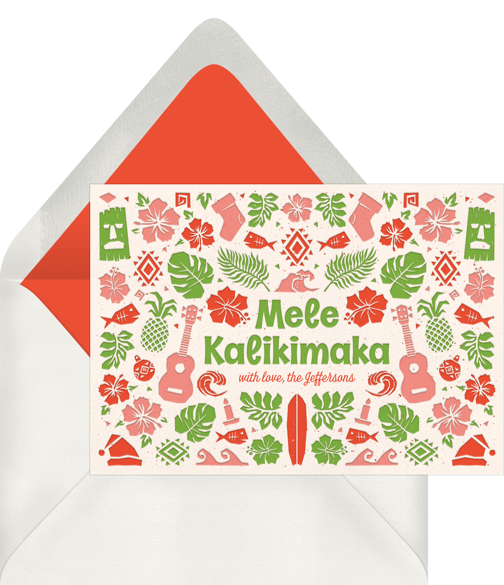 Mele Kalikimaka Card