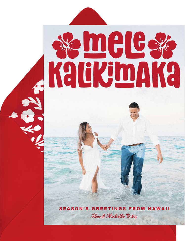Mele Kalikimaka Card