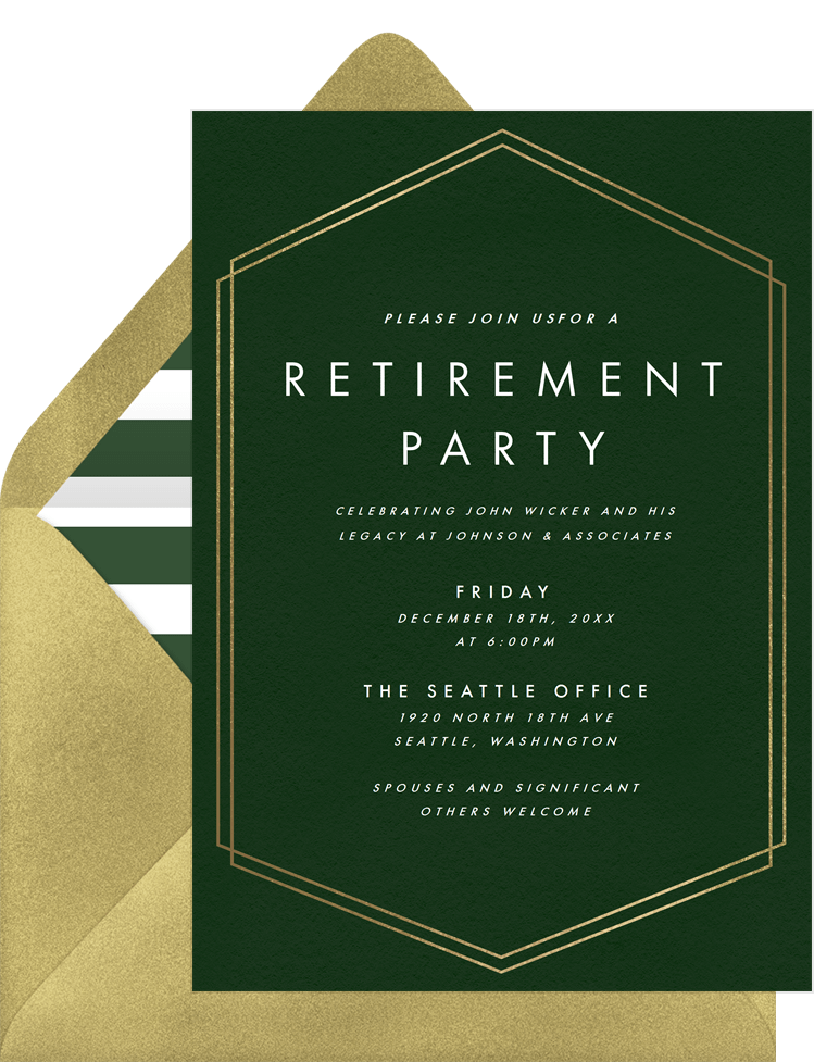 Retirement Party Invitation Border