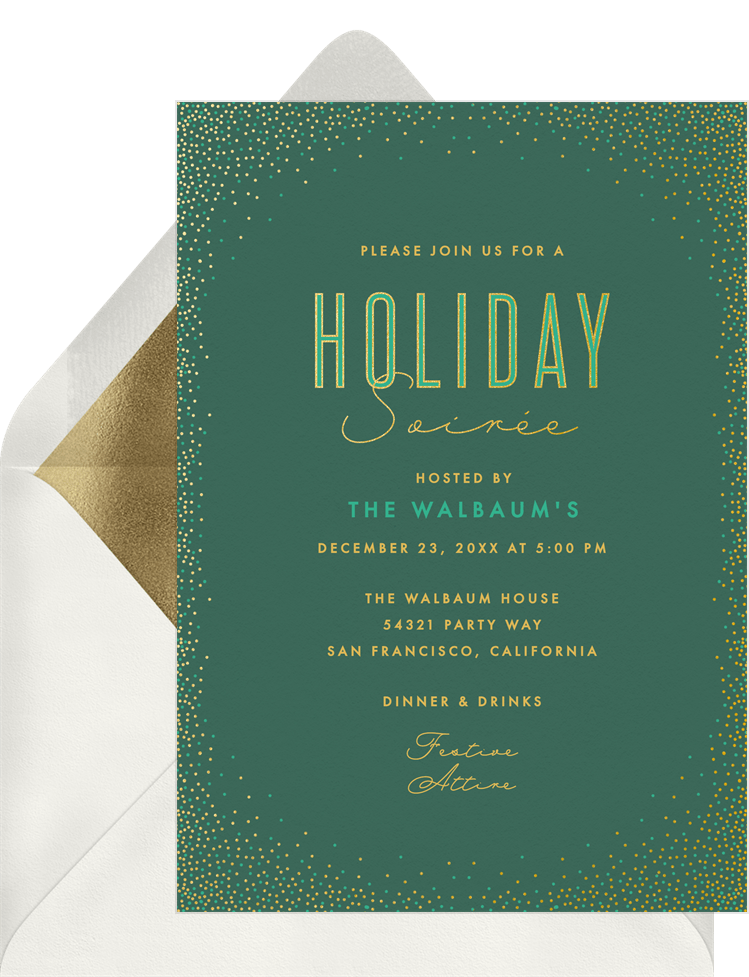 Sparkly Soirée Invitations in Black | Greenvelope.com